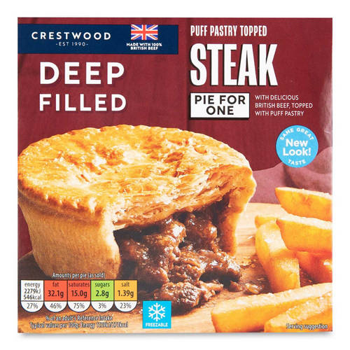 Deep Filled Steak Pie For One | ALDI UK